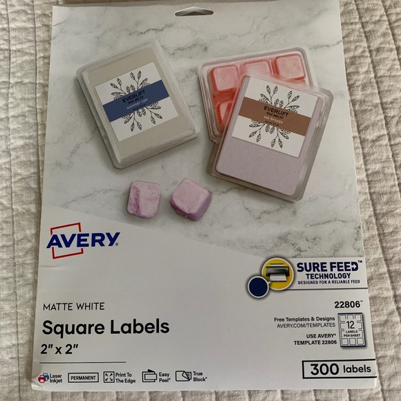 Avery | Office | New Never Opened Avery 2x2 Square Matte White Labels ...